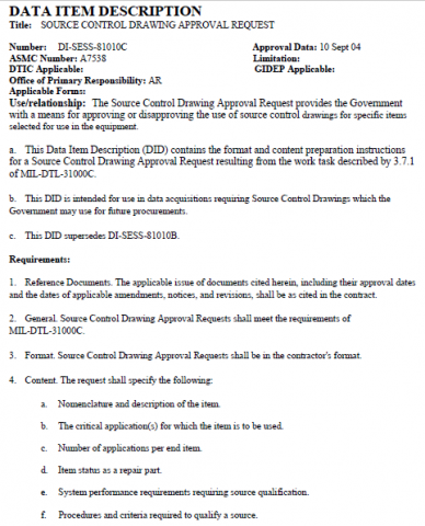 SOURCE CONTROL DRAWING APPROVAL REQUEST | SE Goldmine